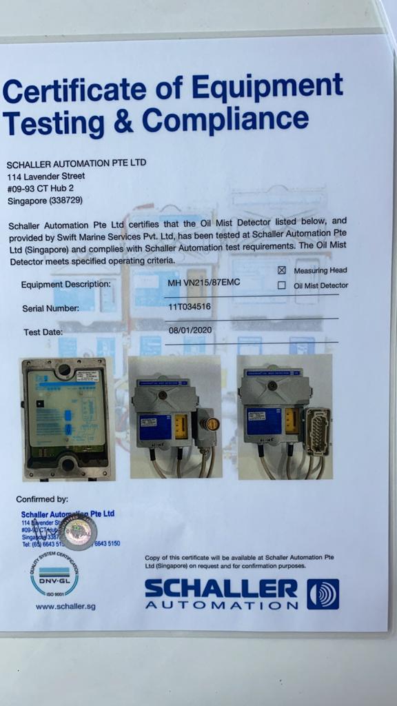 Visatron VN 215/87 EMC - Certified OMD - SWIFT MARINE TECH SERVICES PTE LTD
